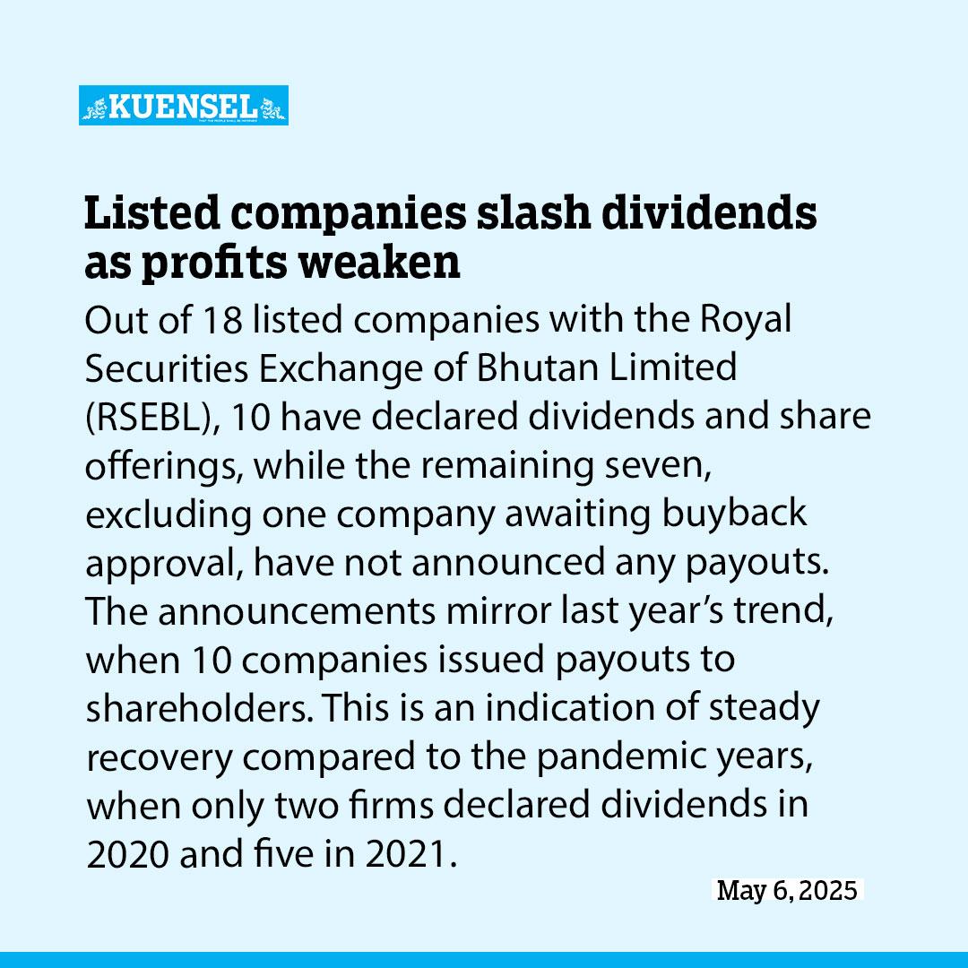 Listed companies slash dividends as profits weaken